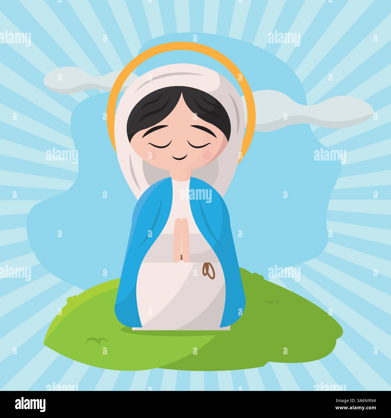 Isolated cute virgin mary character Vector Stock Vector Image & Art - Alamy