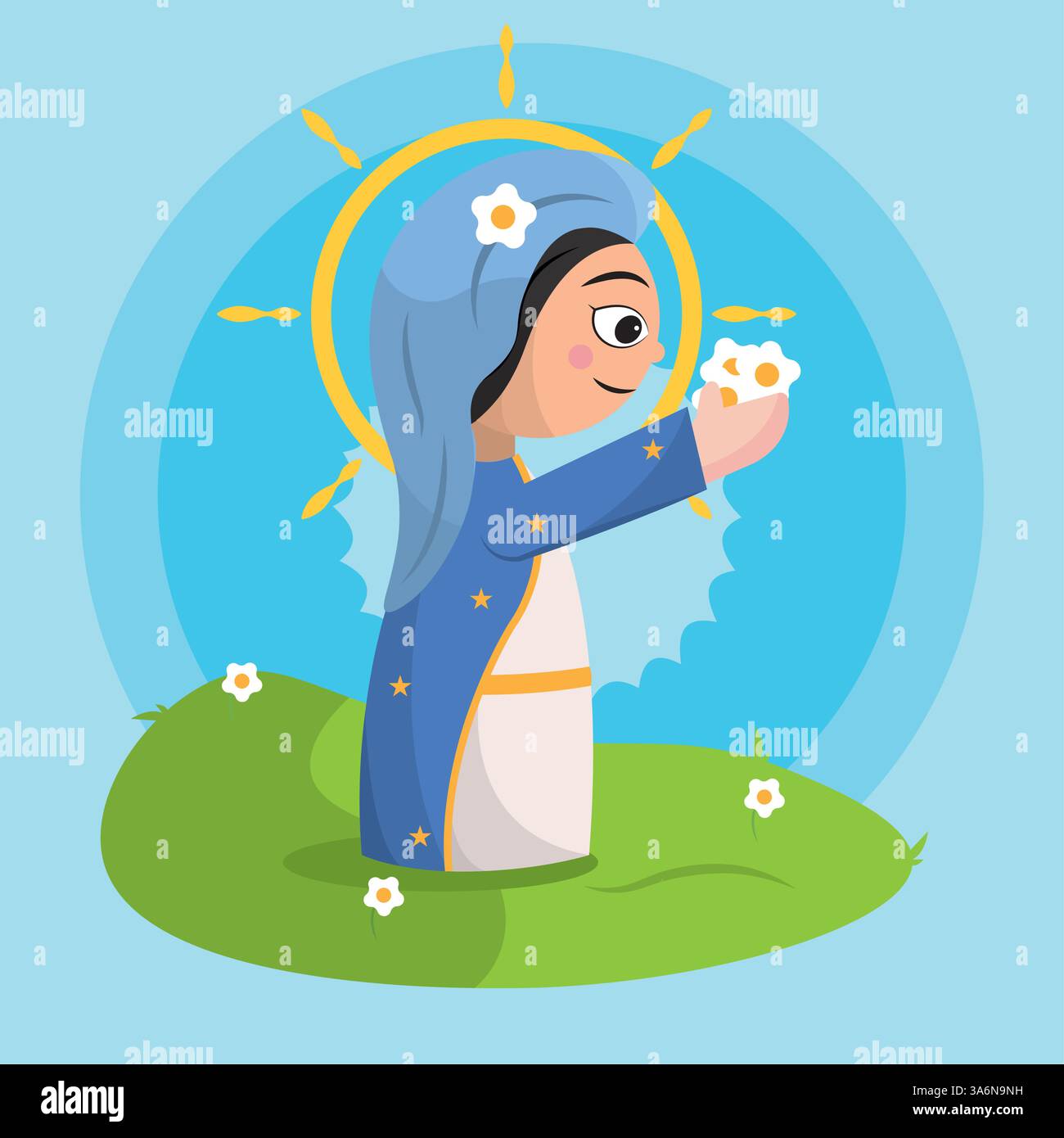 Isolated cute virgin mary character Vector Stock Vector Image & Art - Alamy
