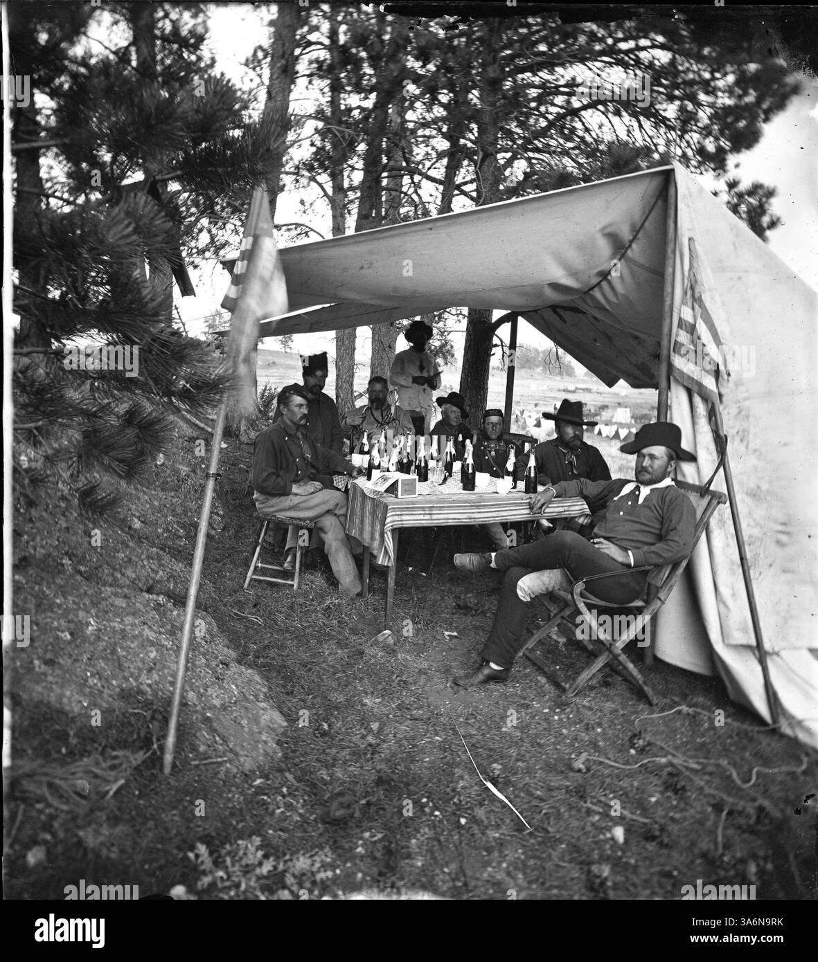 This image shows a group of 7th Cavalry officers, including Colonel ...