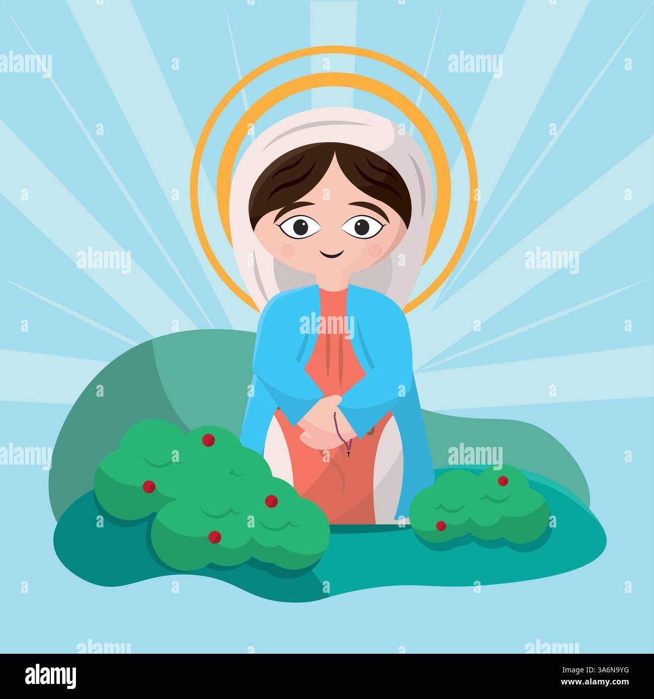 Isolated cute virgin mary character Vector Stock Vector Image & Art - Alamy