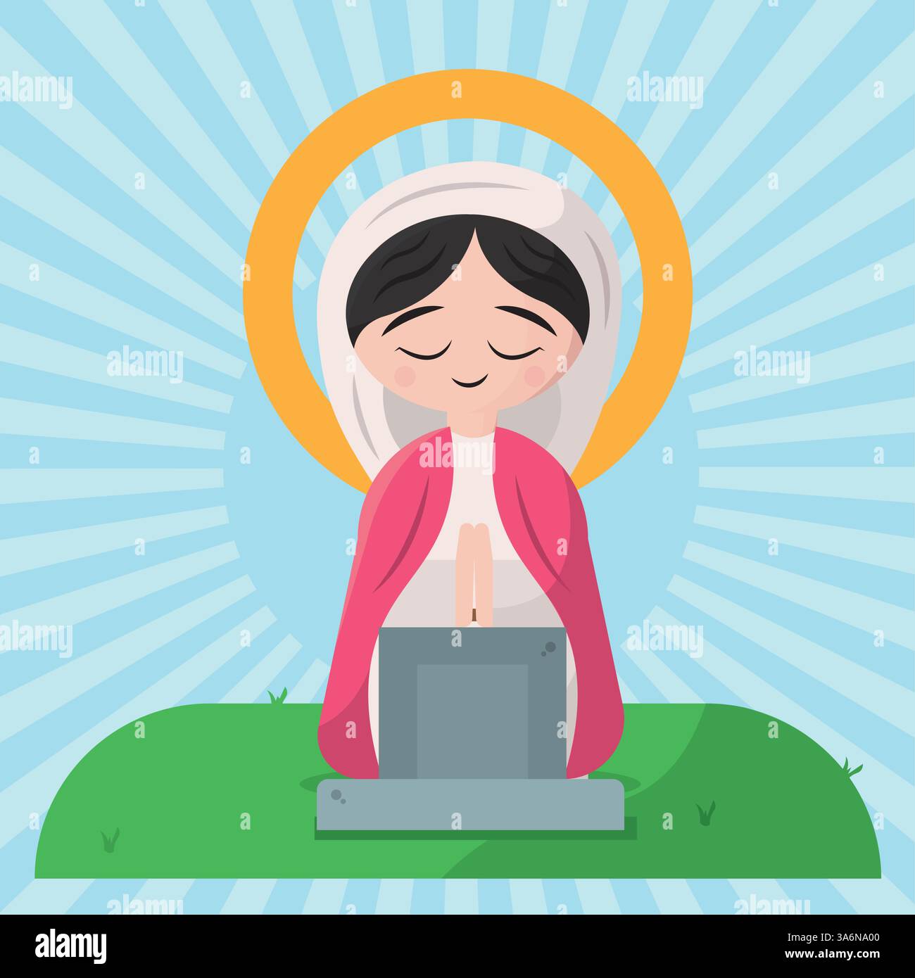 Isolated cute virgin mary character Vector Stock Vector Image & Art - Alamy
