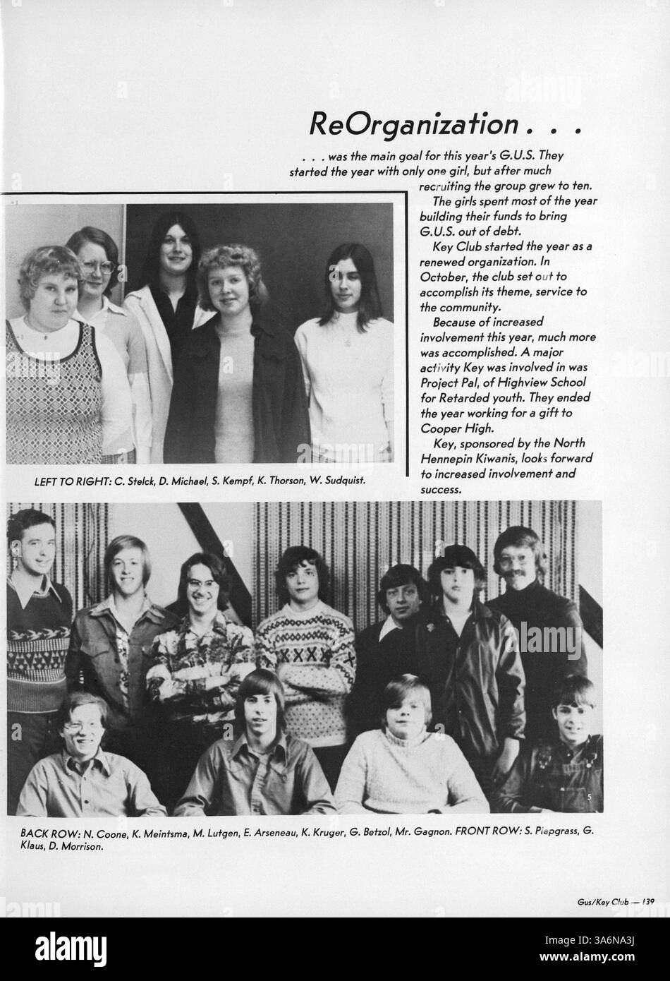 This yearbook documents the 1974 1975 school year at cooper high hi-res stock photography and ...