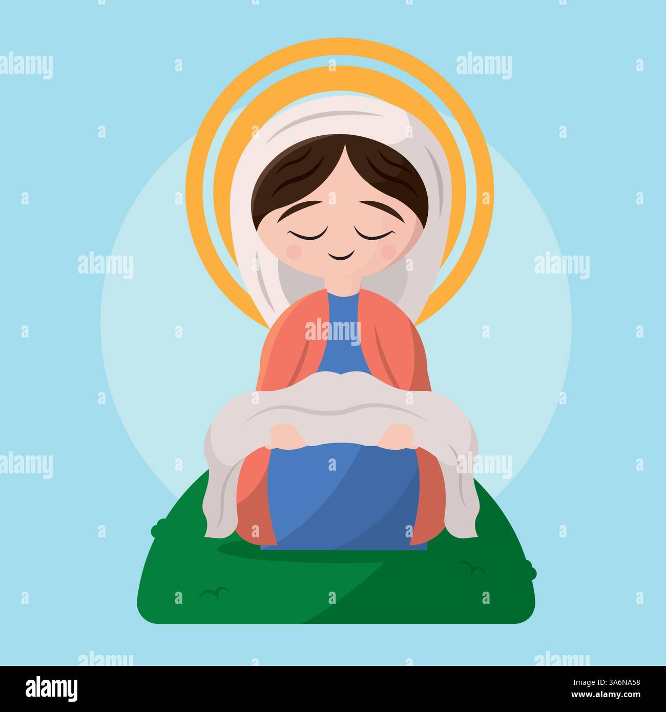 Isolated cute virgin mary character Stock Vector Image & Art - Alamy