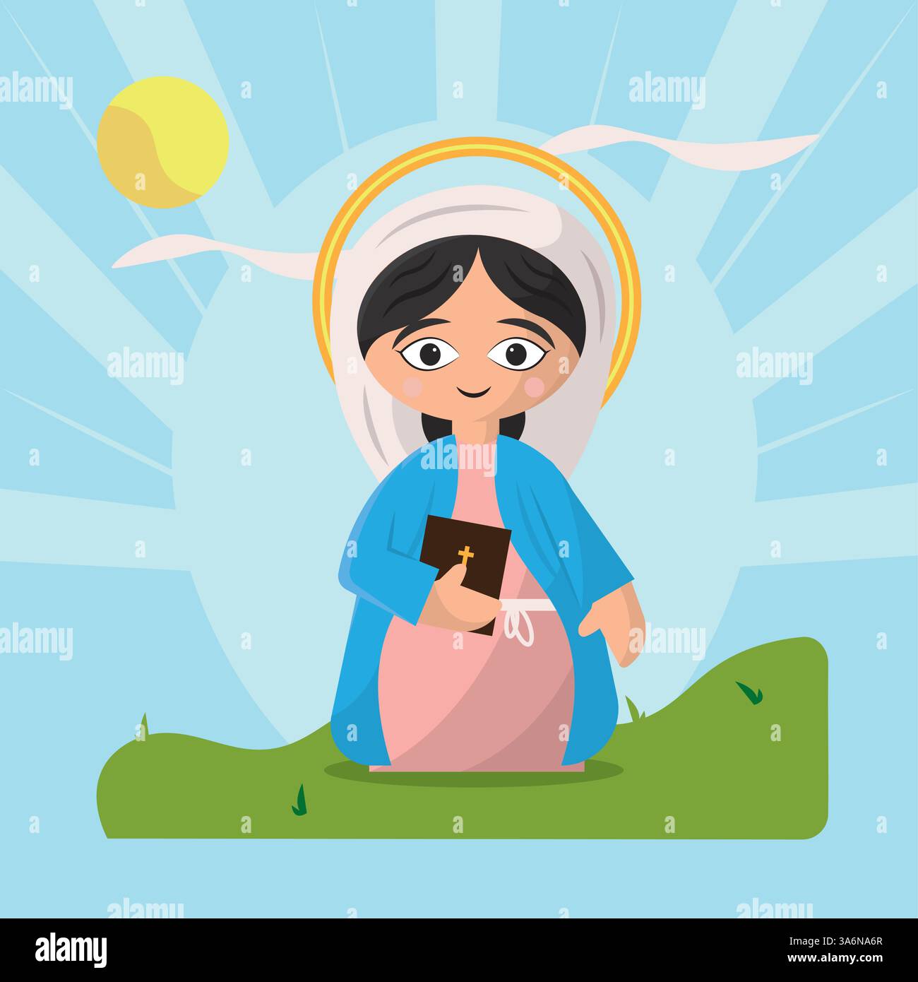 Isolated cute virgin mary character Vector Stock Vector Image & Art - Alamy