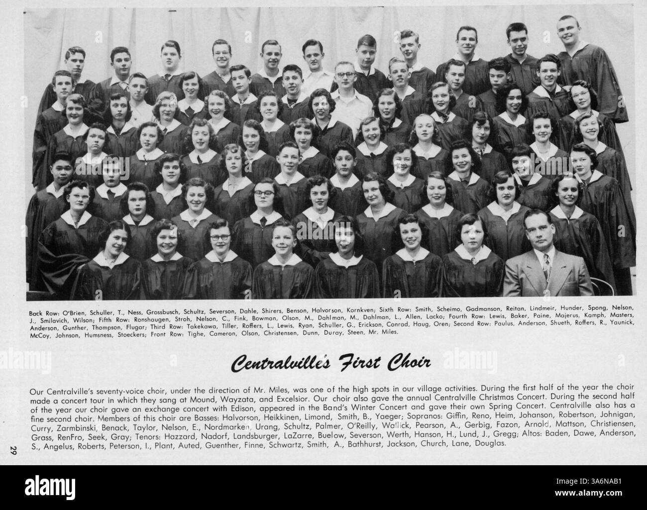 The 1950 centralian yearbook highlights student life at central hi-res stock photography and ...