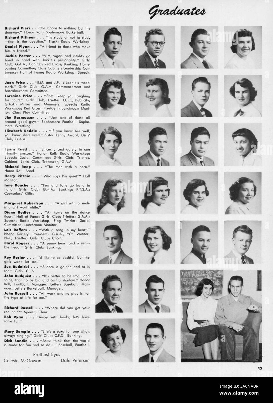 The 1950 Centralian yearbook features profiles of students and faculty, athletic highlights, and ...