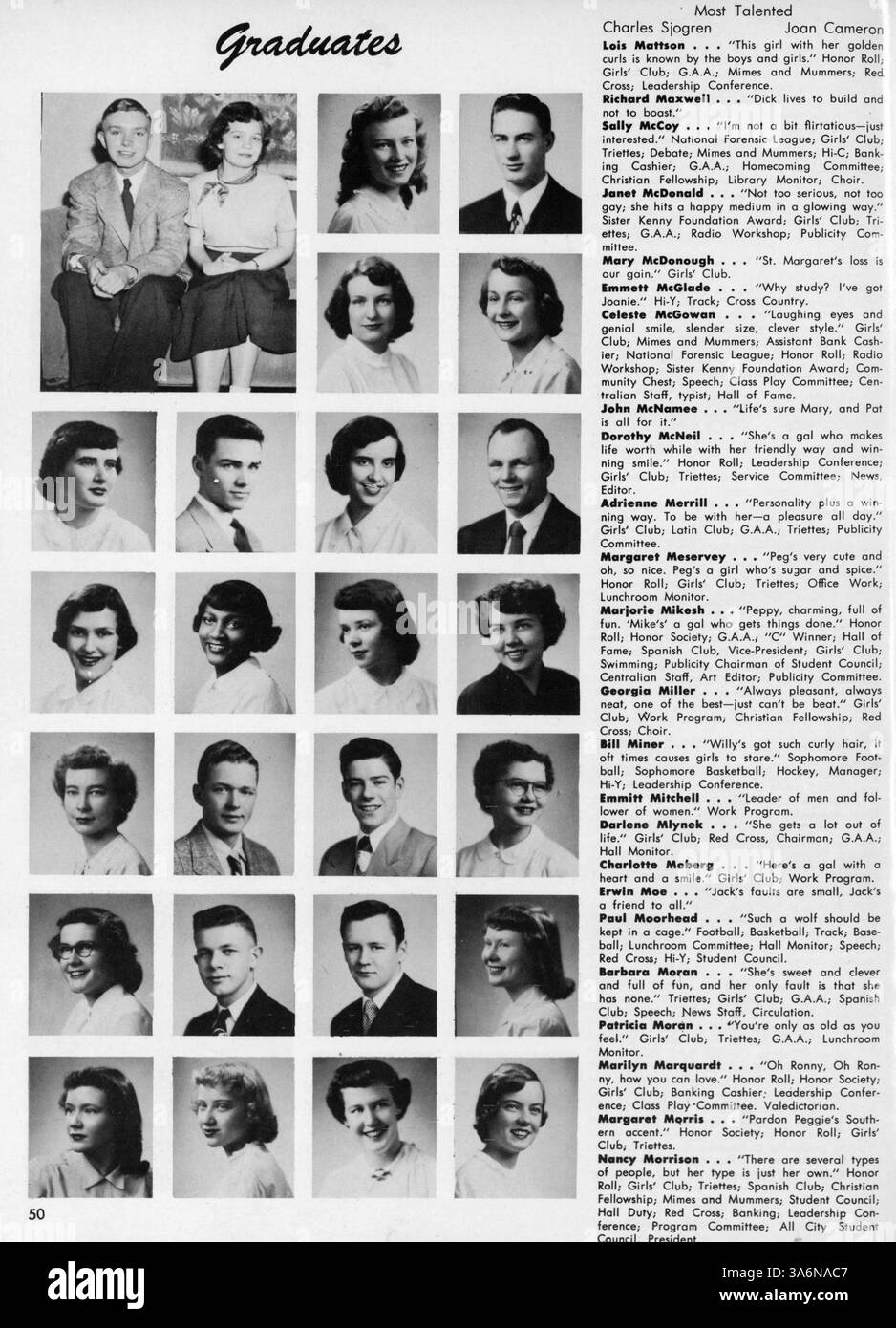 The 1950 Centralian yearbook captures the 1949-1950 school year at Central High School, focusing ...