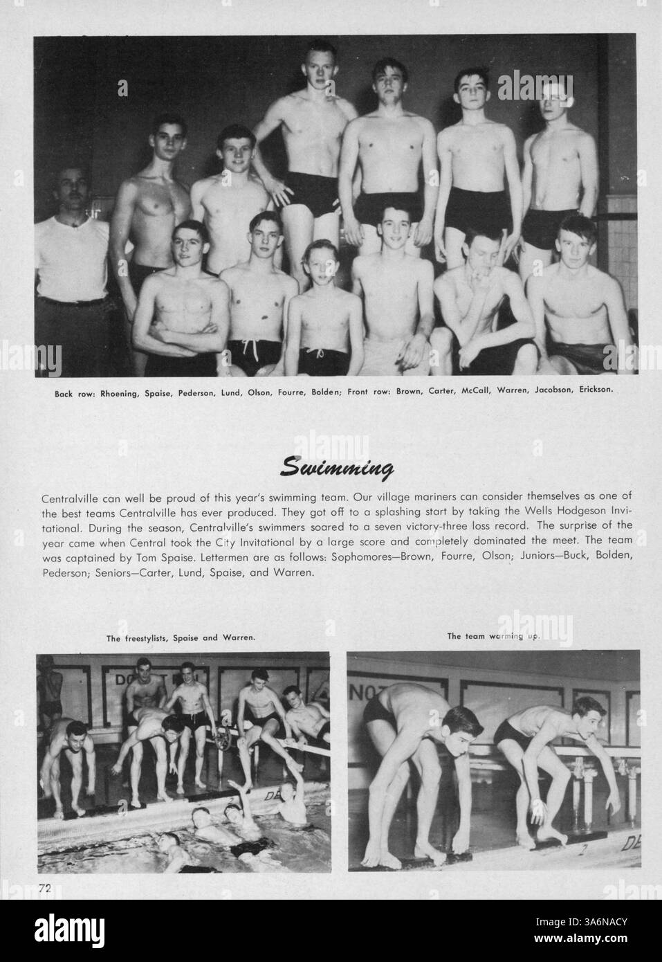 The 1950 Centralian yearbook documents the students, faculty, athletic teams, and school clubs ...