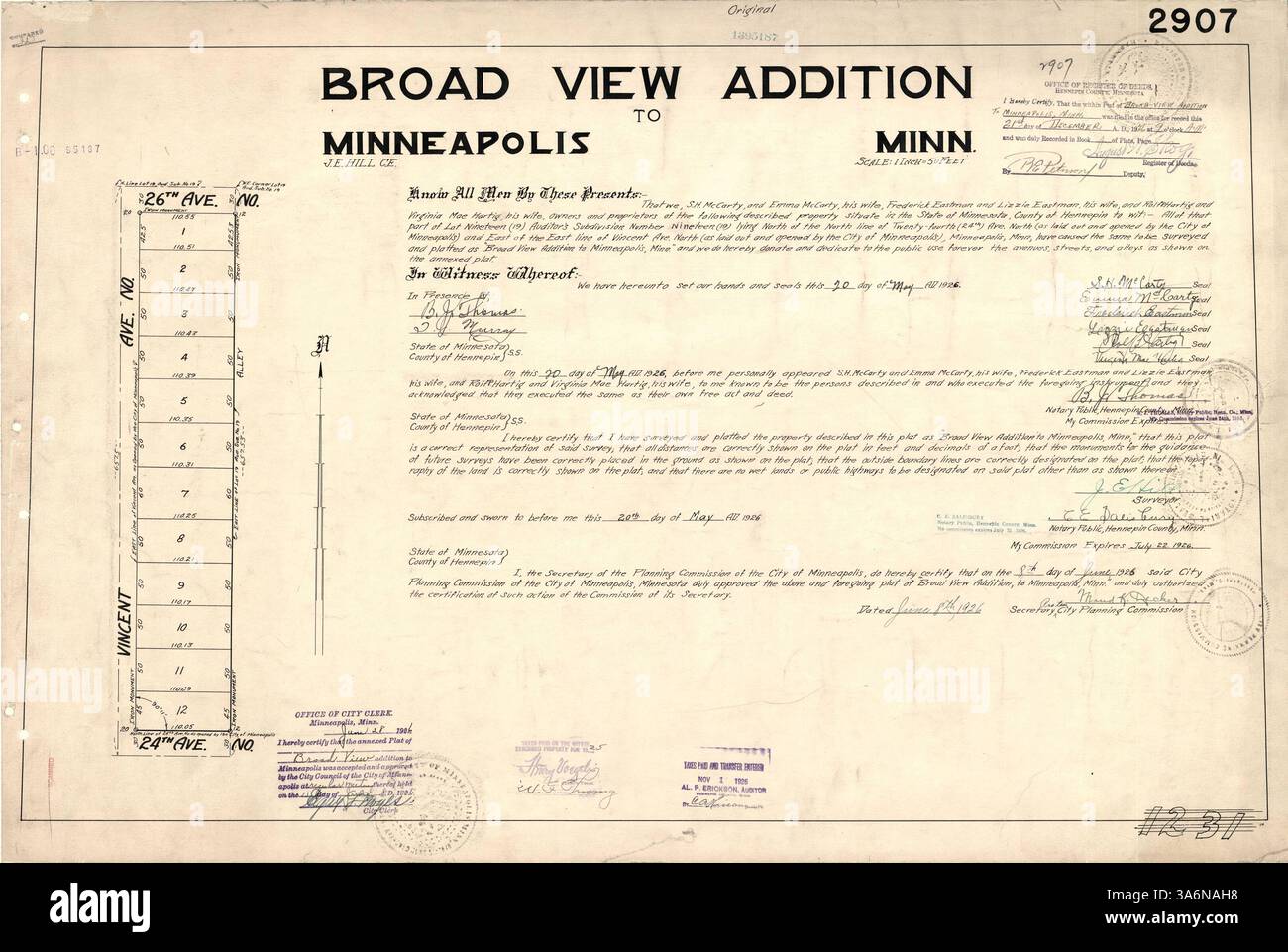 A 20th-century map or promotional image of the Broad View Addition to ...
