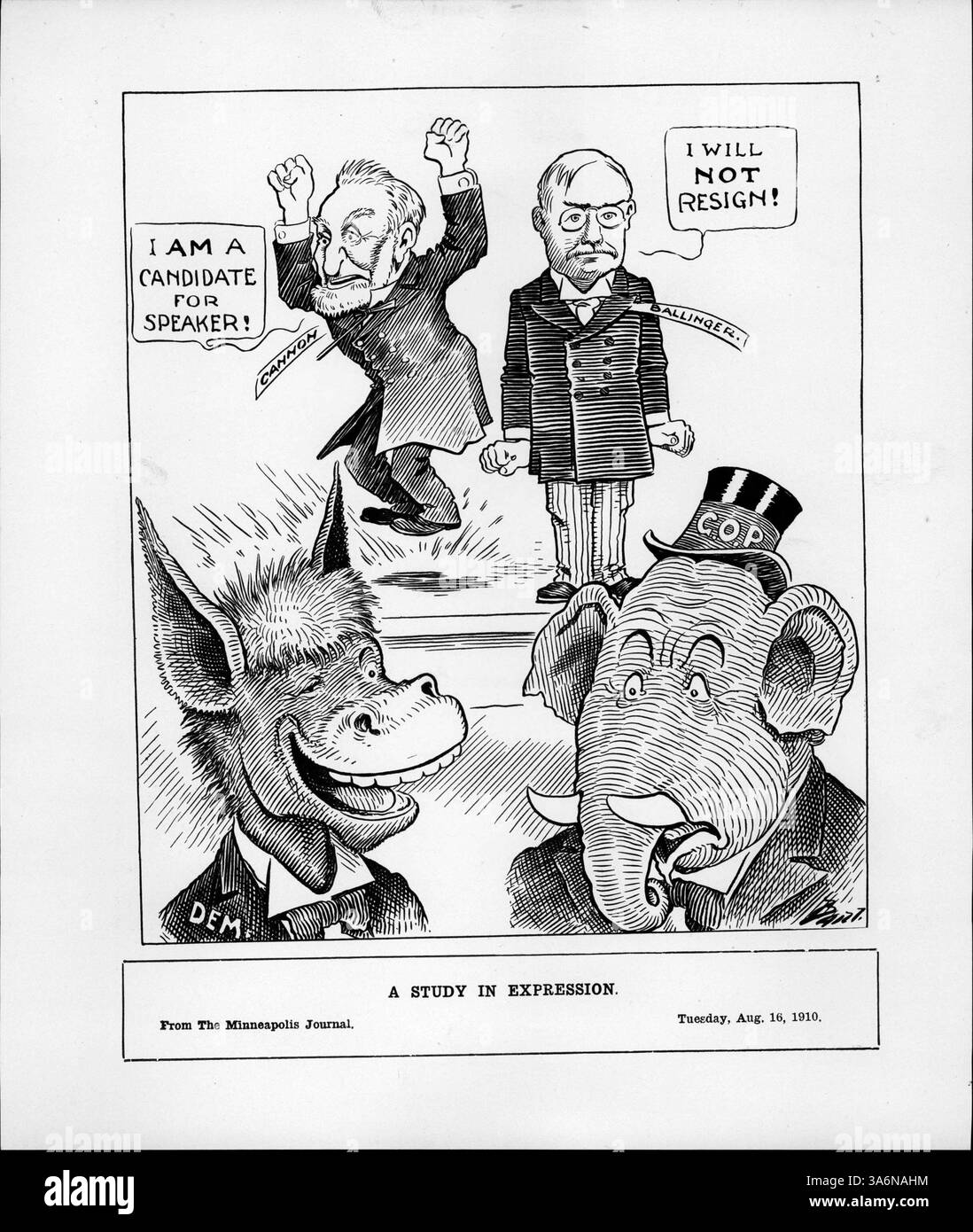 A political cartoon from the early 1900s shows the Democratic Donkey ...