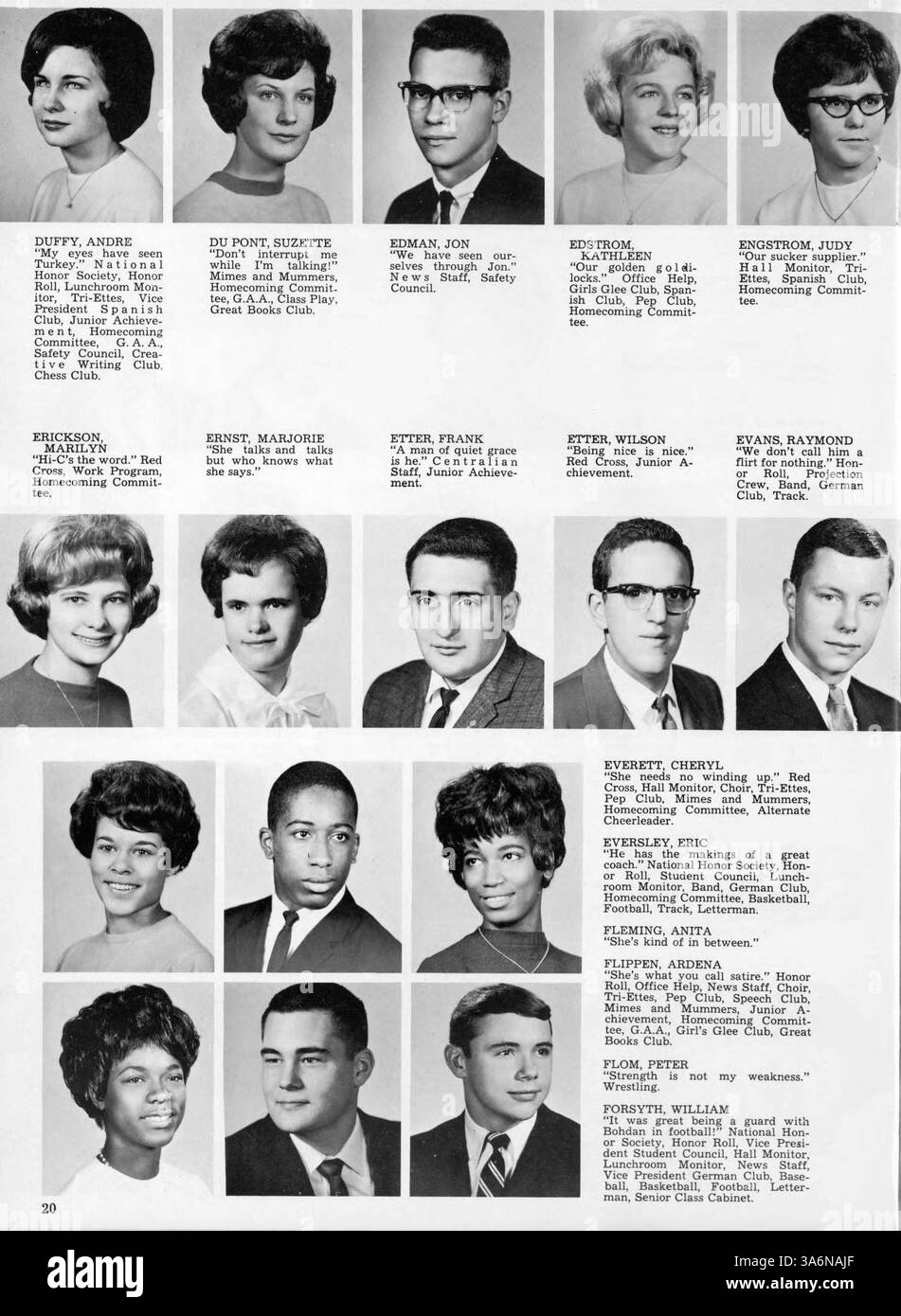 The 1964 Centralian yearbook from Central High School captures the ...