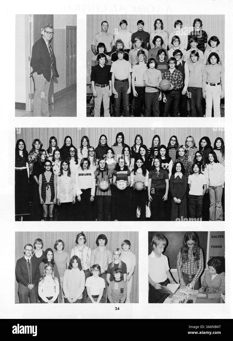 The 1973 yearbook for Central Junior High School highlights significant ...