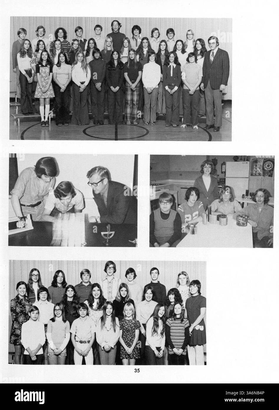The Central Junior High Yearbook from 1973 documents the student body ...
