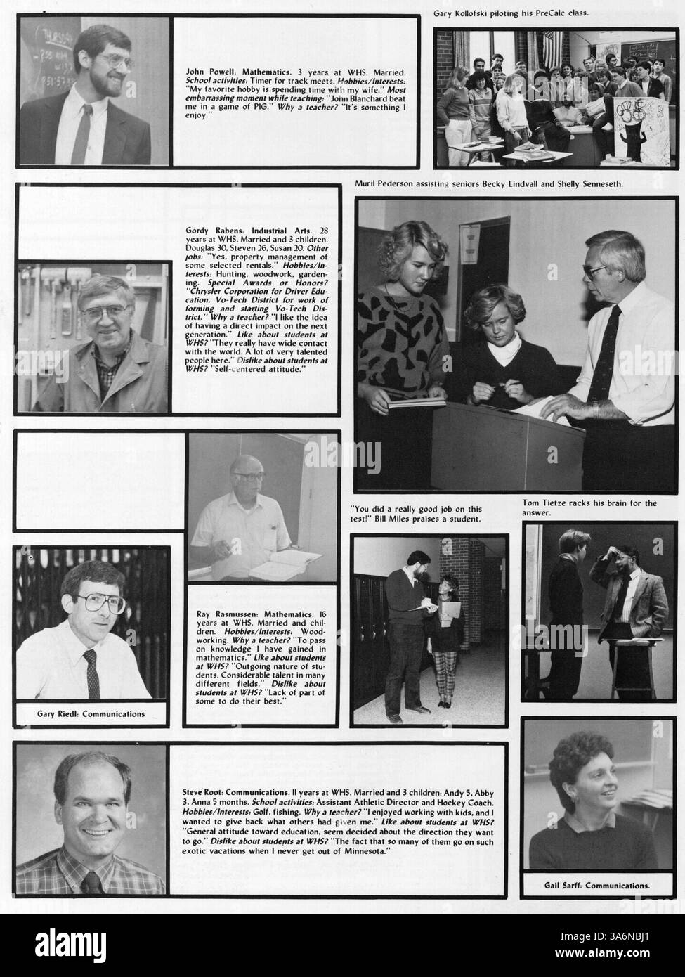 The Wayako 1986 yearbook provides a detailed look at student life ...