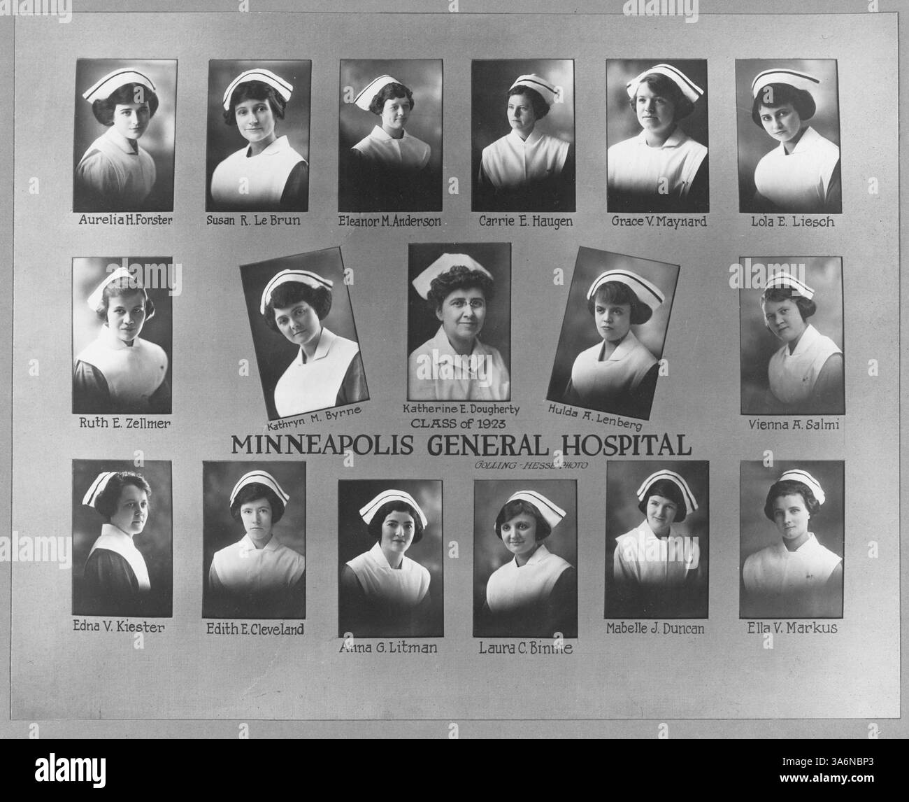 This photograph captures the graduating class of 1923 from the ...