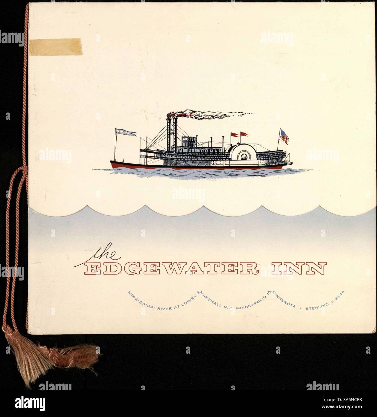 The edgewater inns menu features a bi fold sky blue design with hi-res ...