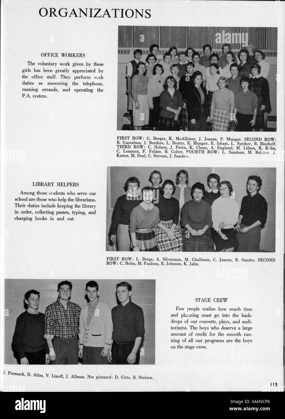 Significant school events from the 1958 1959 year hi-res stock ...