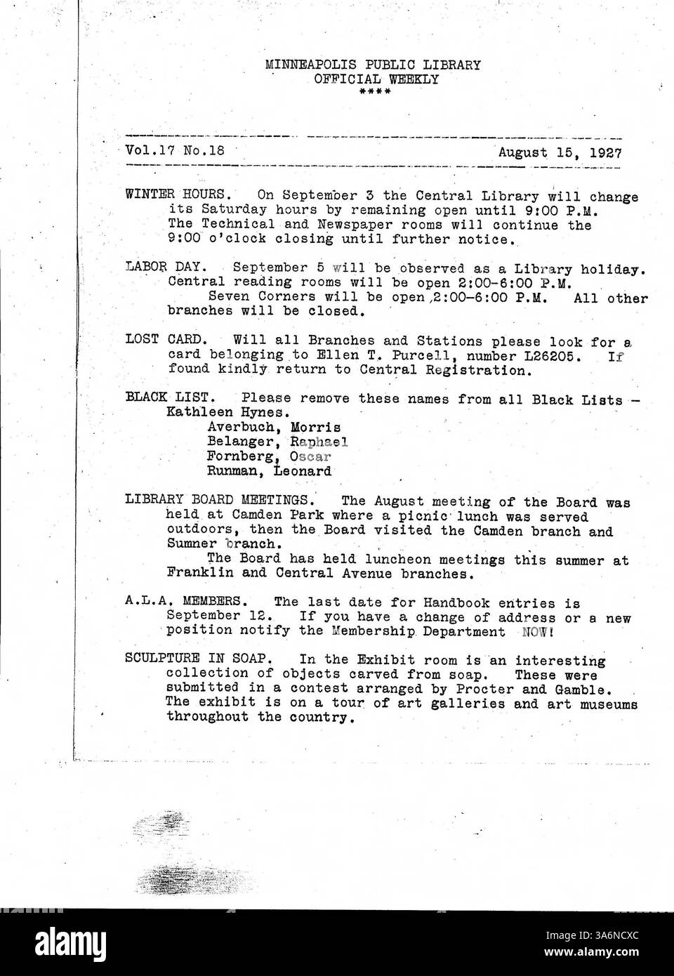 The 1927 minneapolis public library official bulletin provided a hi-res ...