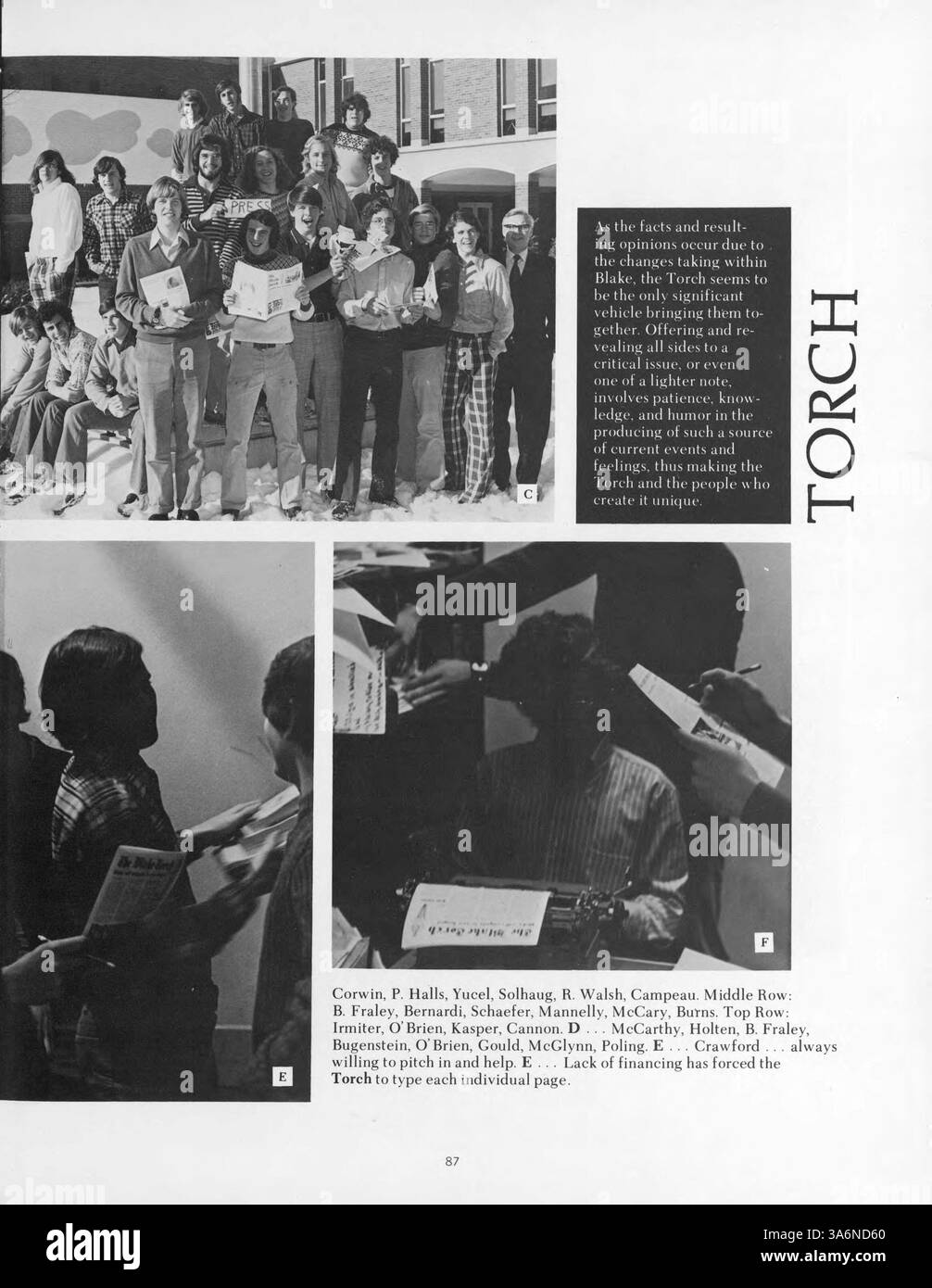 The 1974 Blake Yearbook provides a detailed account of the 1973-1974 ...