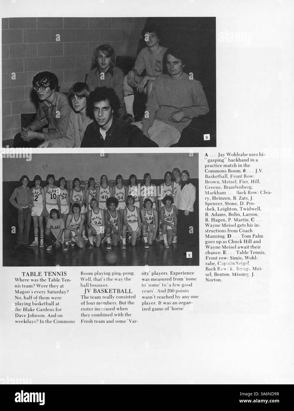 The 1974 Blake Yearbook highlights the 1973-1974 school year ...