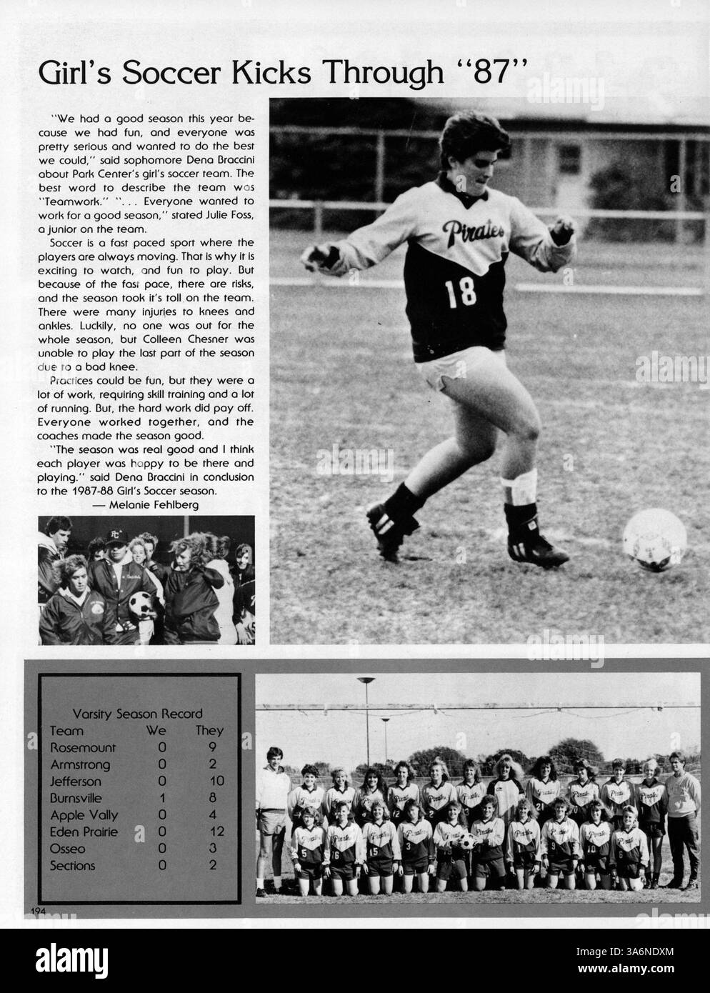 This 1988 Park Center High Yearbook captures the student experience ...