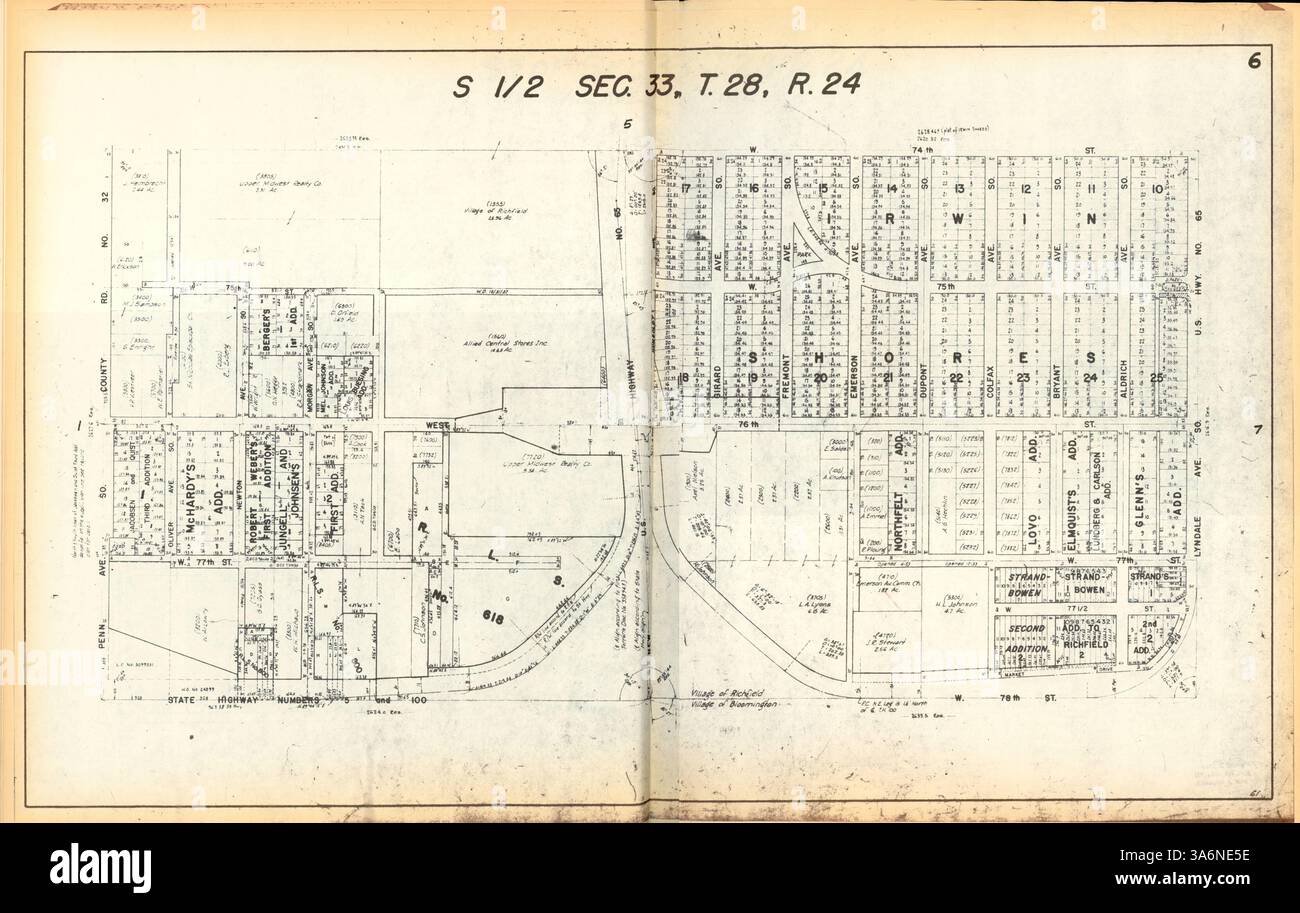 The 1952 atlas of richfield provides comprehensive maps hi-res stock ...