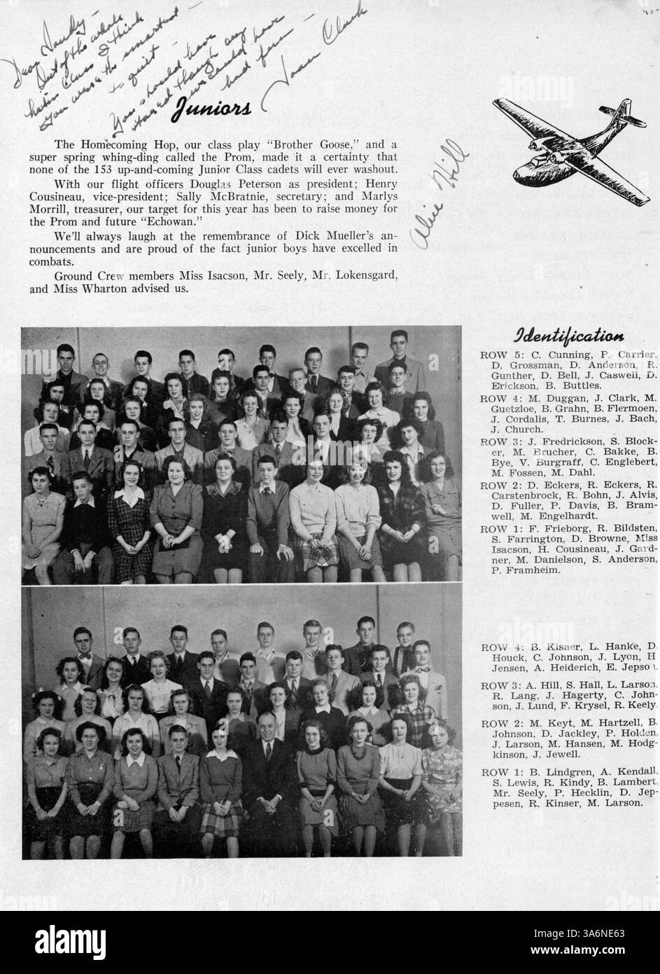 The 1944 'Echowan' yearbook from St. Louis Park High School documents ...