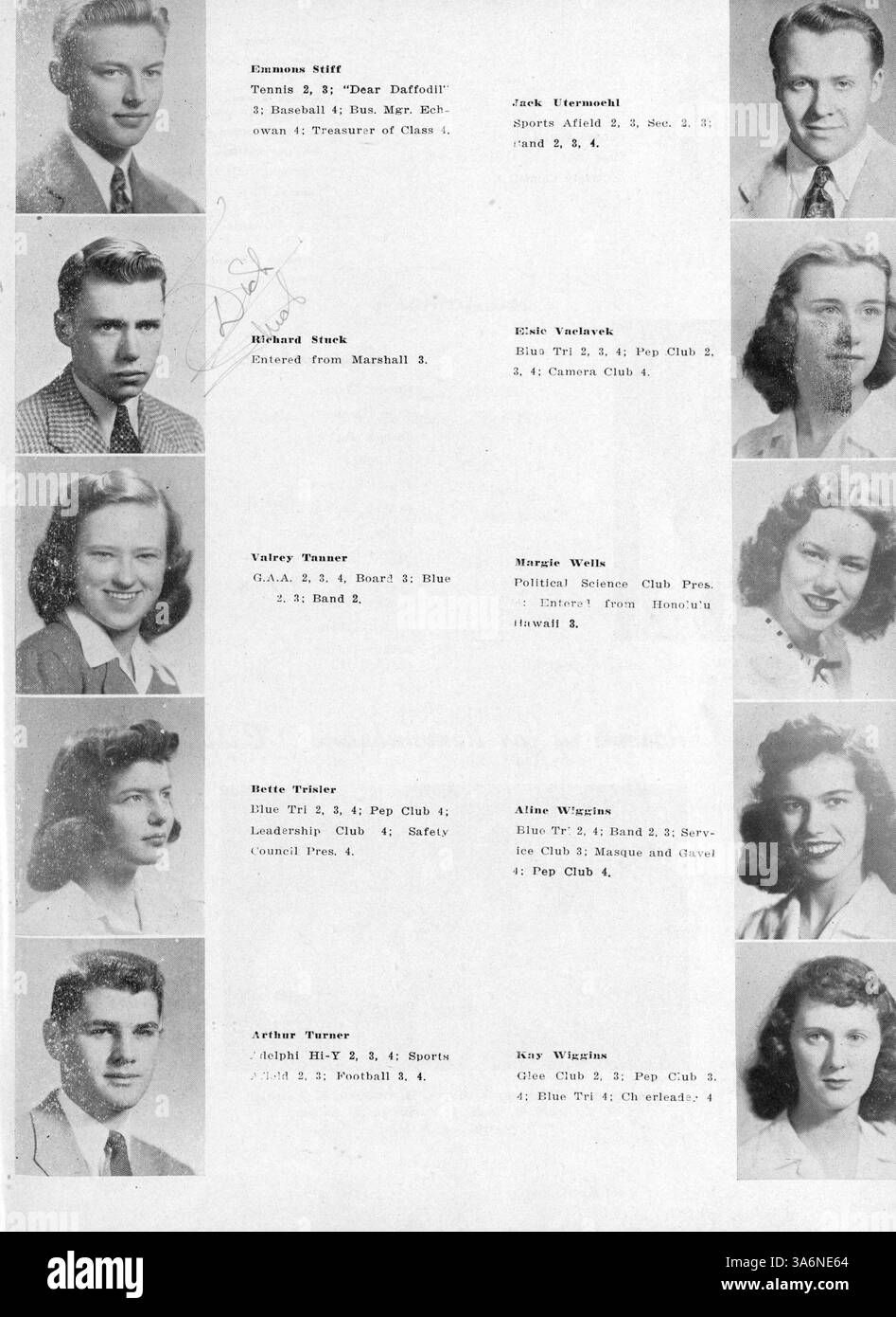 The 'Echowan' yearbook from 1944 provides a snapshot of the 1943-1944 ...