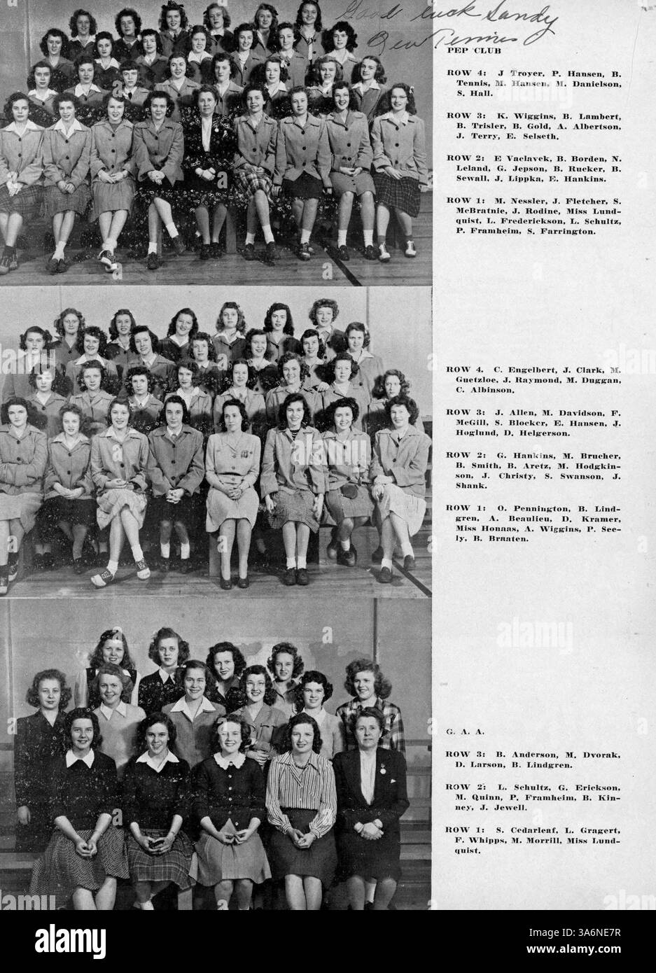 The 1944 'Echowan' yearbook captures moments from the 1943-1944 school ...