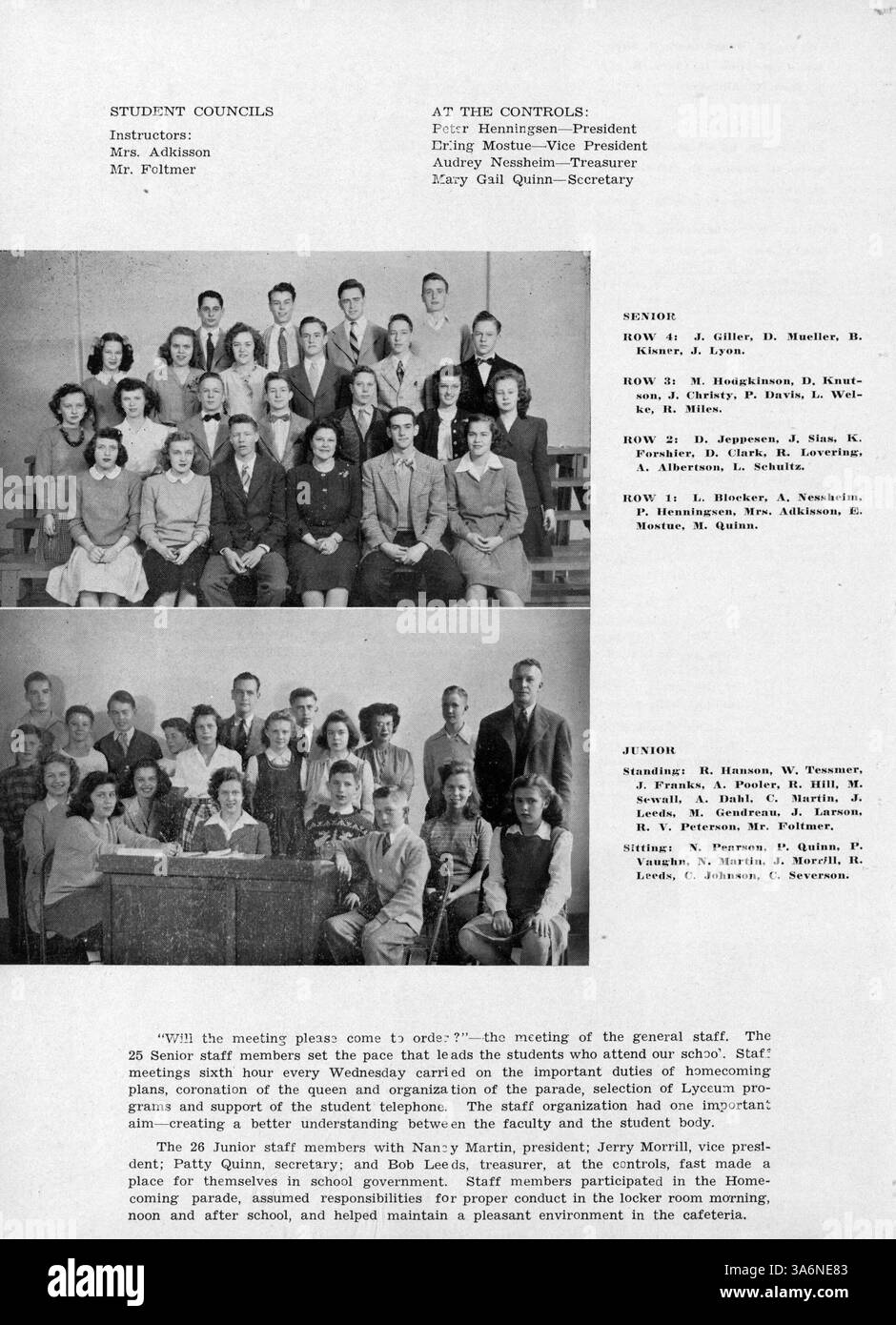 The 1944 'Echowan' yearbook from St. Louis Park High School provides a ...