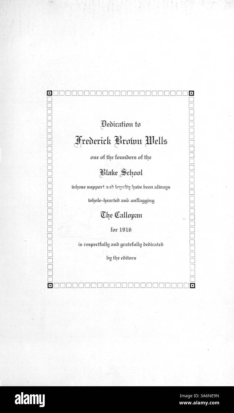 The 1916 'Callopan' yearbook from Blake School offers a detailed view of student life, clubs ...