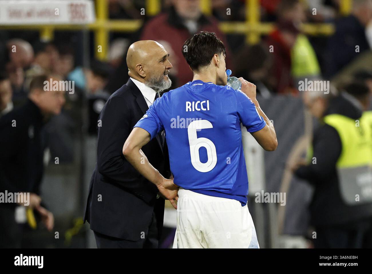 DORTMUND - (l-r) Italy coach Luciano Spalletti, Samuele Ricci of Italy ...