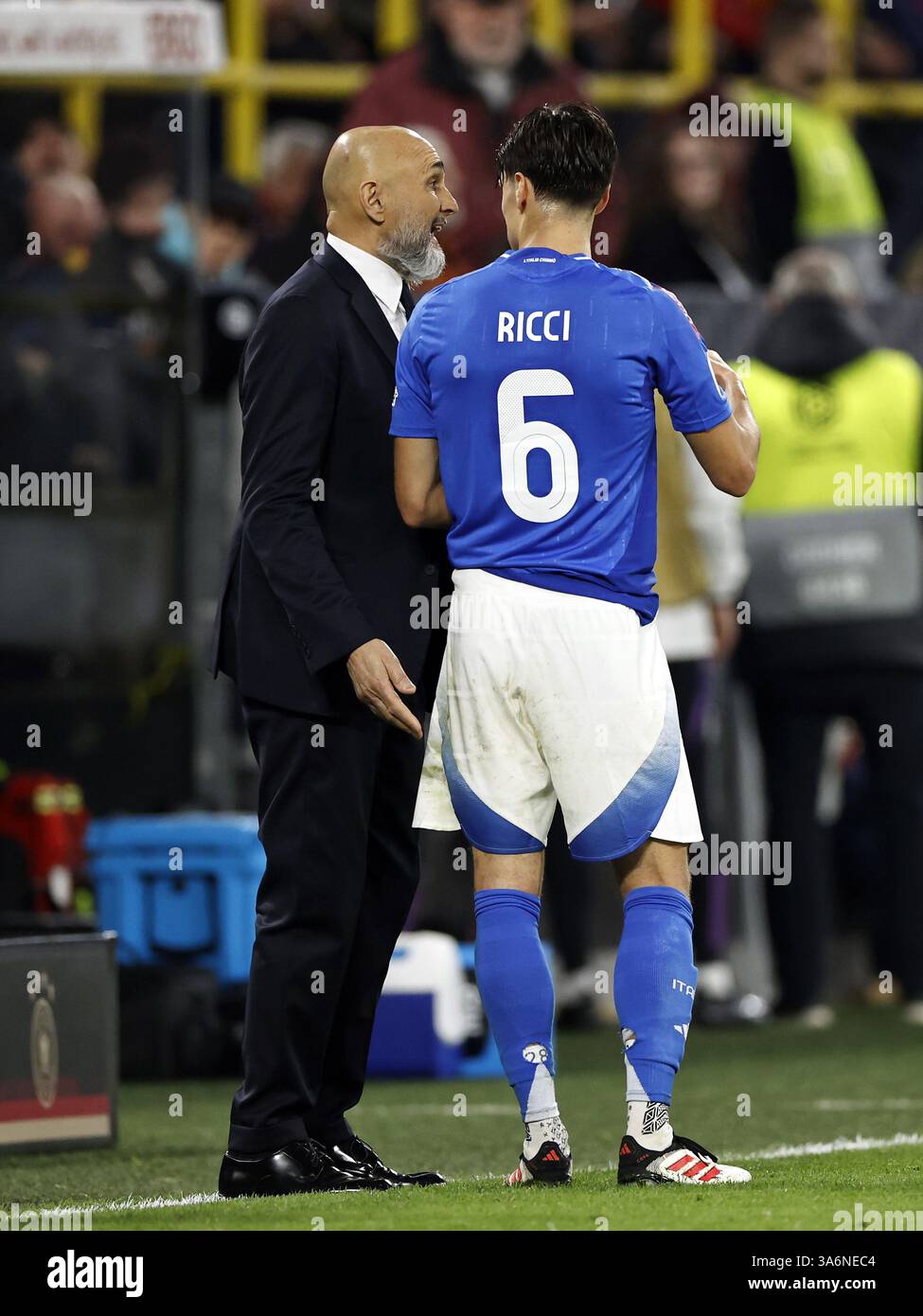 DORTMUND - (l-r) Italy coach Luciano Spalletti, Samuele Ricci of Italy ...