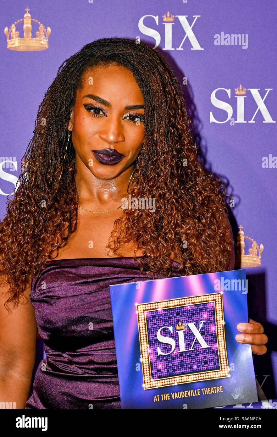 London, UK. 25th Mar, 2025. Jordan Frazier attends the Six musical gala ...