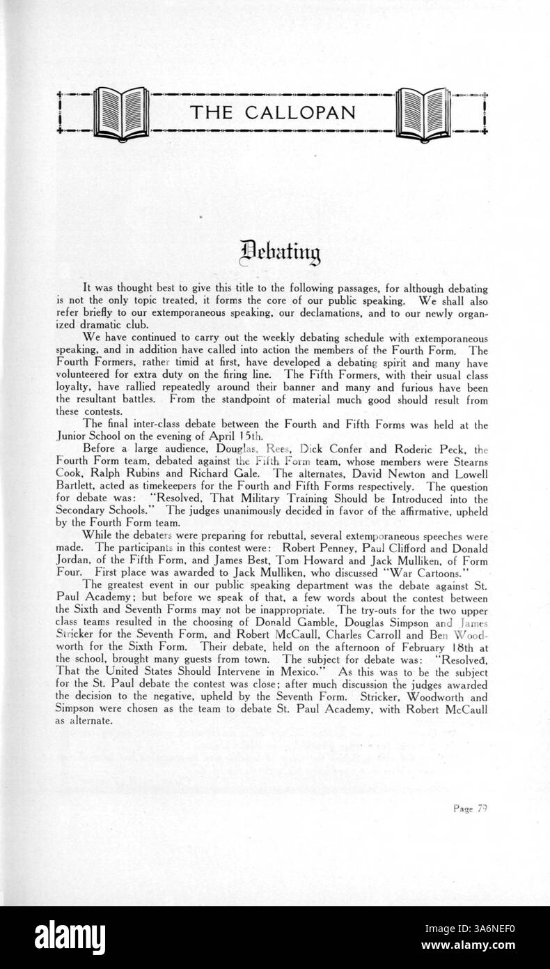 The 1916 'Callopan' yearbook from Blake School highlights the school's academic year, featuring ...