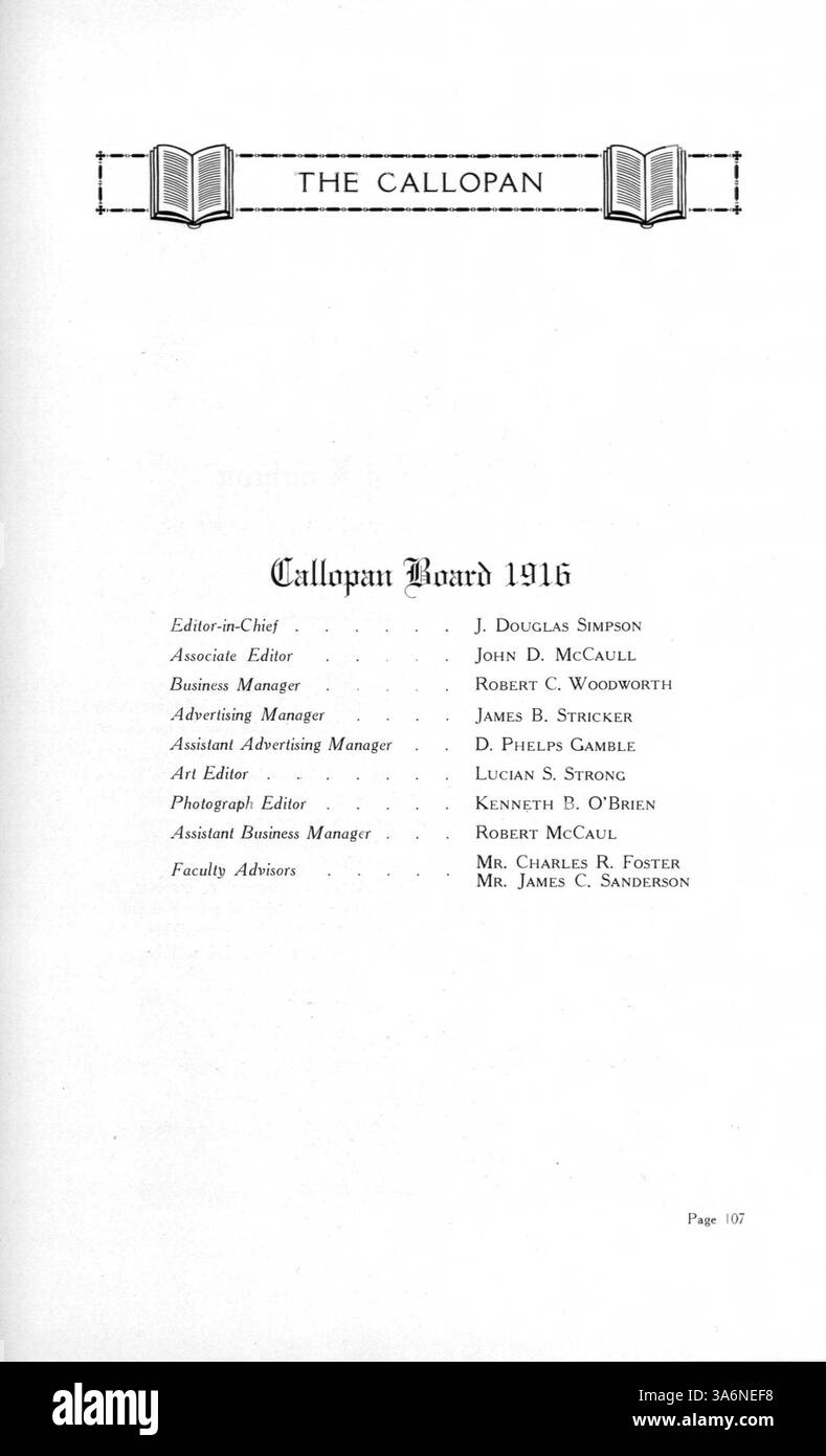 This 1916 Blake Yearbook, 'The Callopan', records Blake School's students, faculty, clubs ...