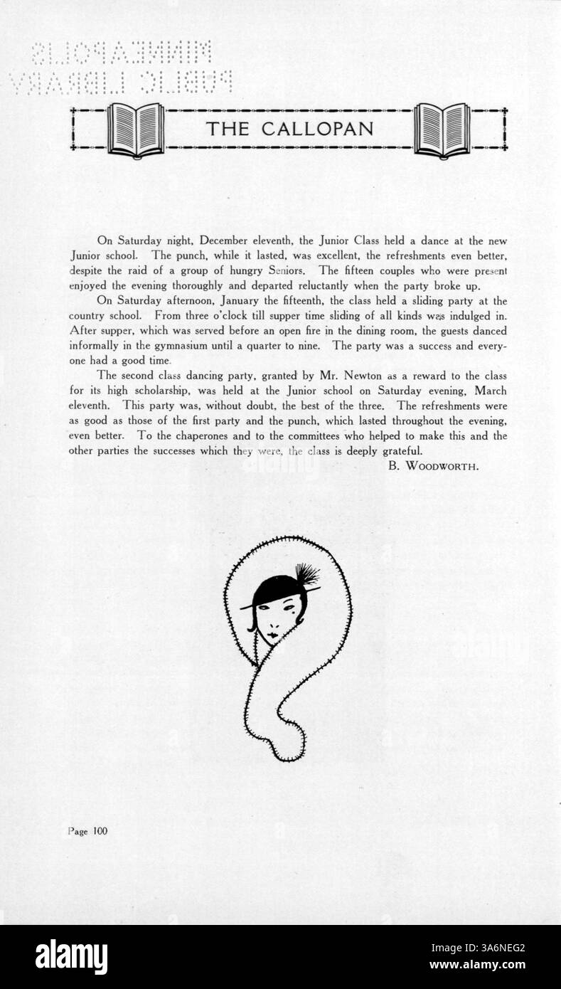 The 1916 Blake Yearbook, 'The Callopan', captures significant moments ...