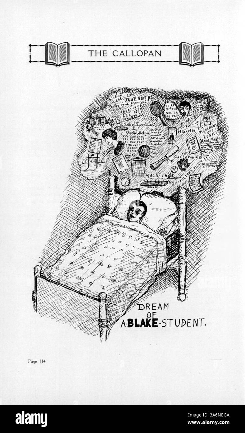 'The Callopan' yearbook from 1916 documents the Blake School students, faculty, athletic events ...