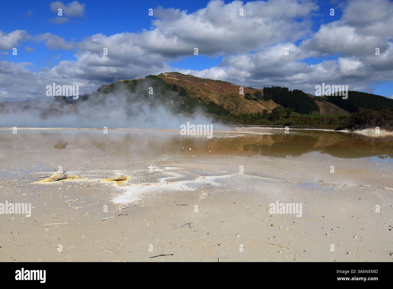 Waiotapu is an active geothermal area at the southern end of the ...
