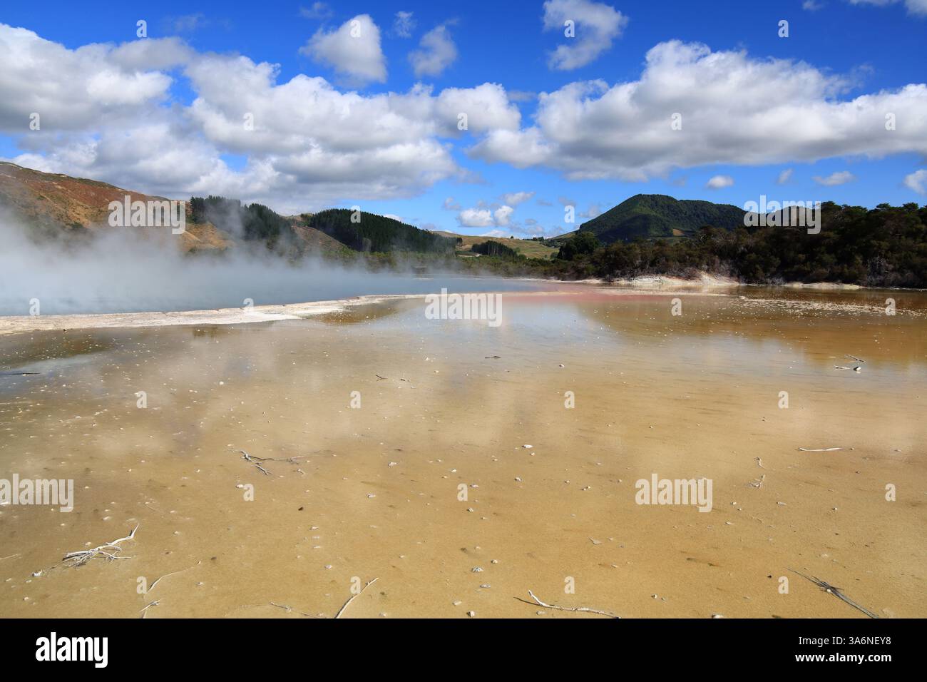 Waiotapu is an active geothermal area at the southern end of the ...