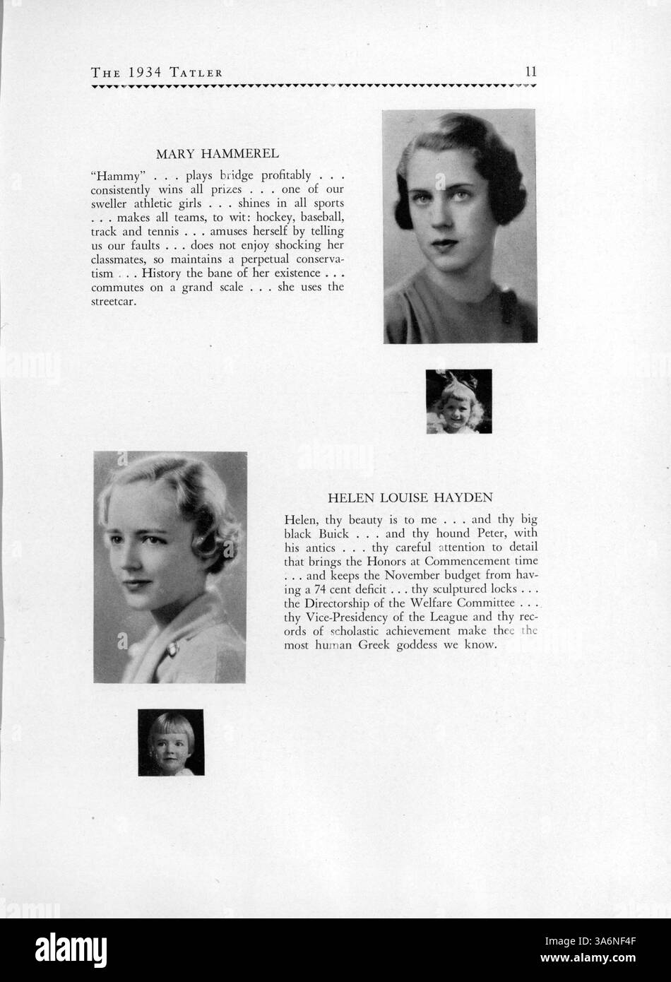 The 1934 Northrop Collegiate Yearbook, 'The Tatler,' showcases academic ...