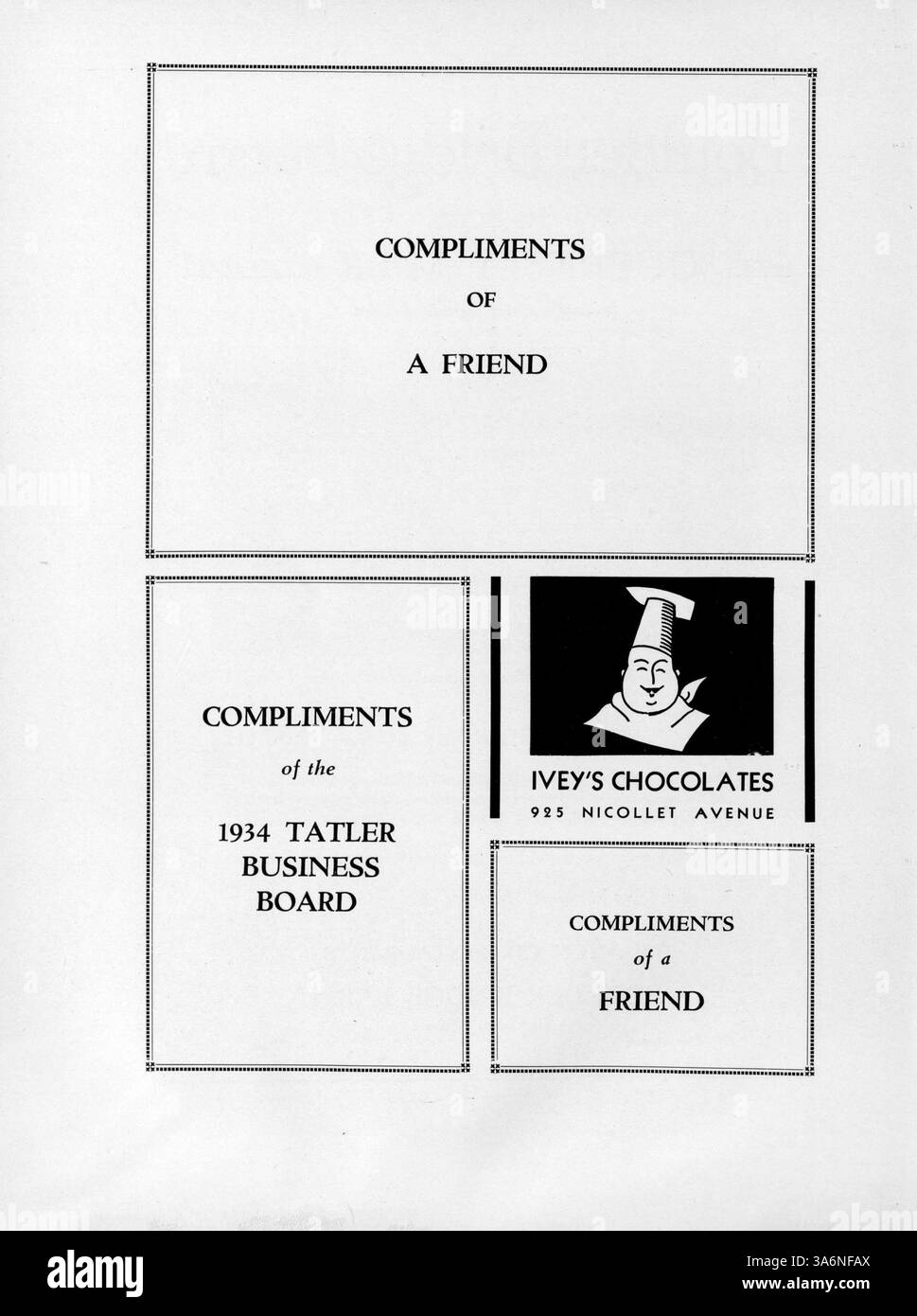 The 1934 'Tatler' yearbook from Northrop Collegiate includes a record ...