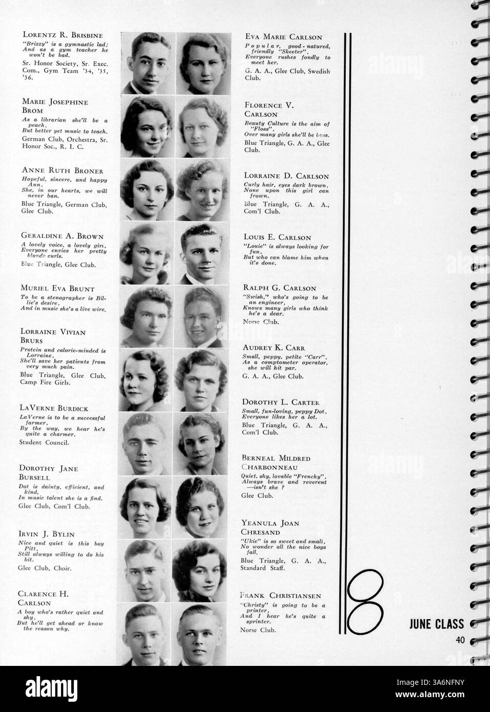 The 1936 'Sagamore' yearbook from Roosevelt High School presents a ...