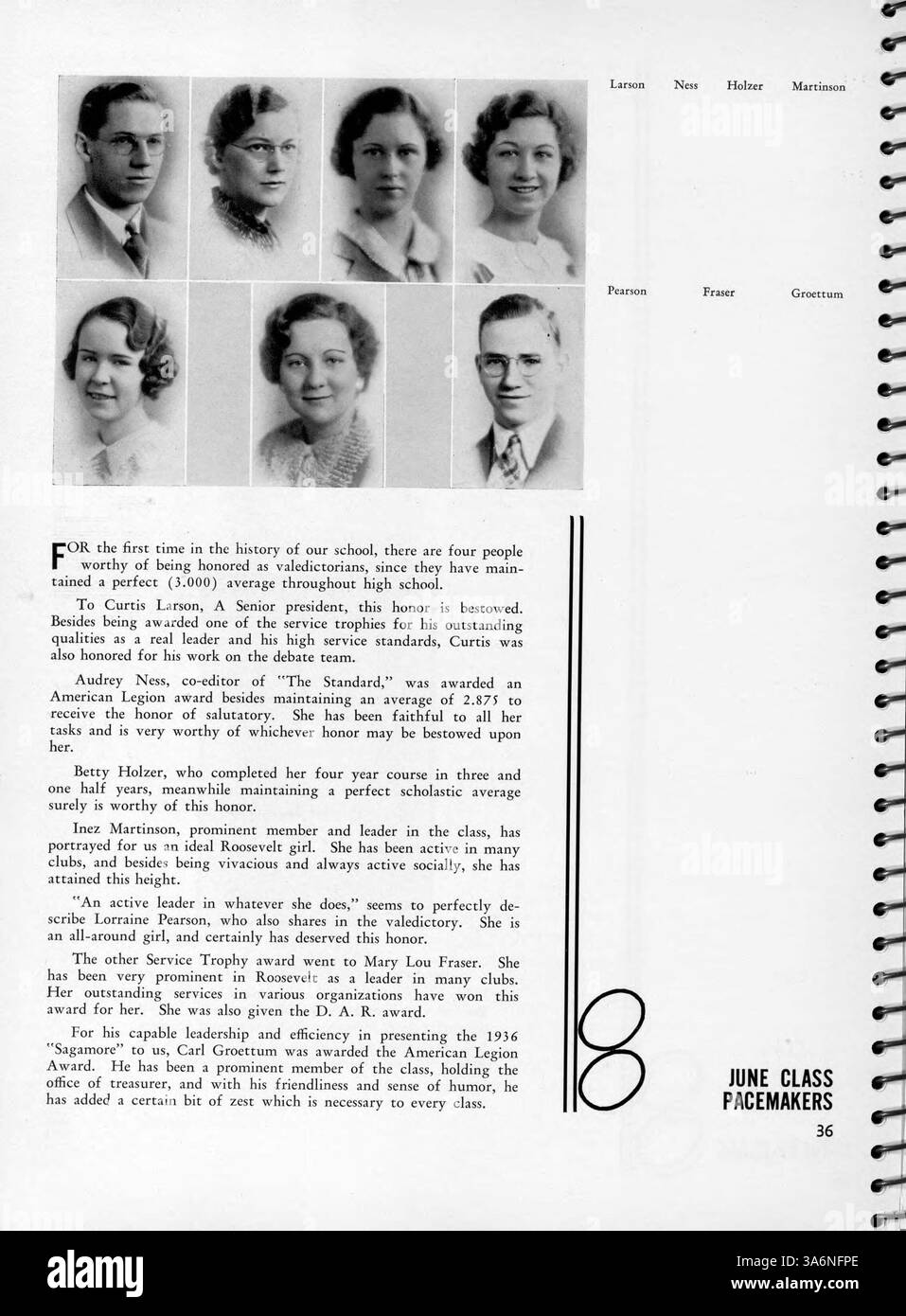 This 1936 'Sagamore' yearbook from Roosevelt High School documents the ...