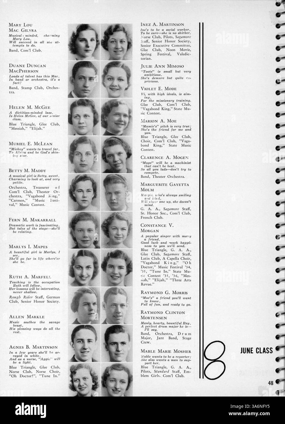 The 1936 'Sagamore' yearbook from Roosevelt High School captures ...