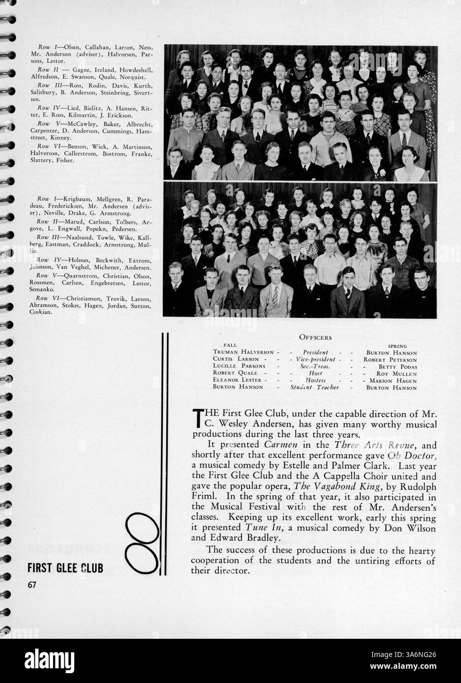 Yearbook documents key events from the 1935 1936 school year hi-res ...