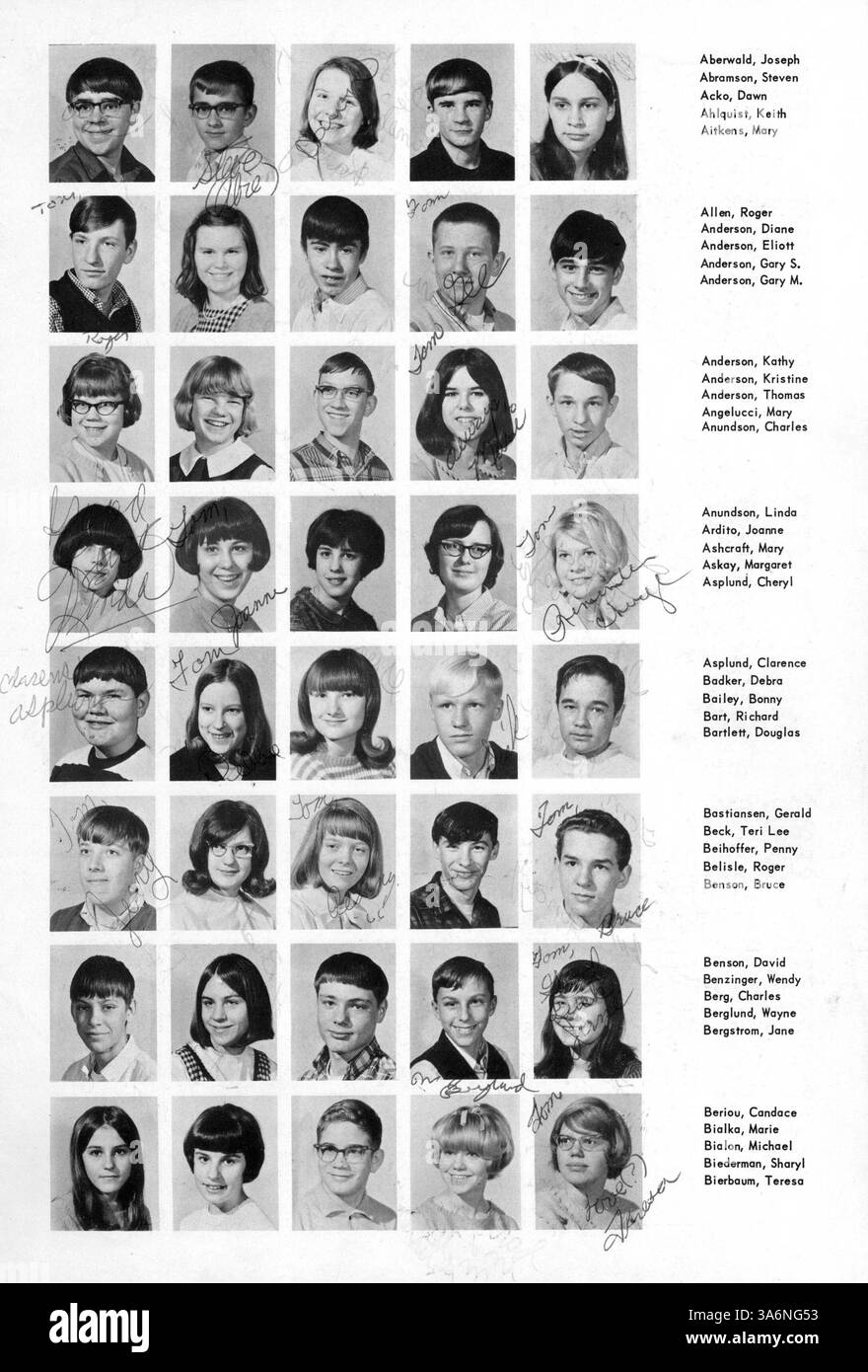 The 1966 yearbook from Northeast Junior High recognizes the ninth-grade ...