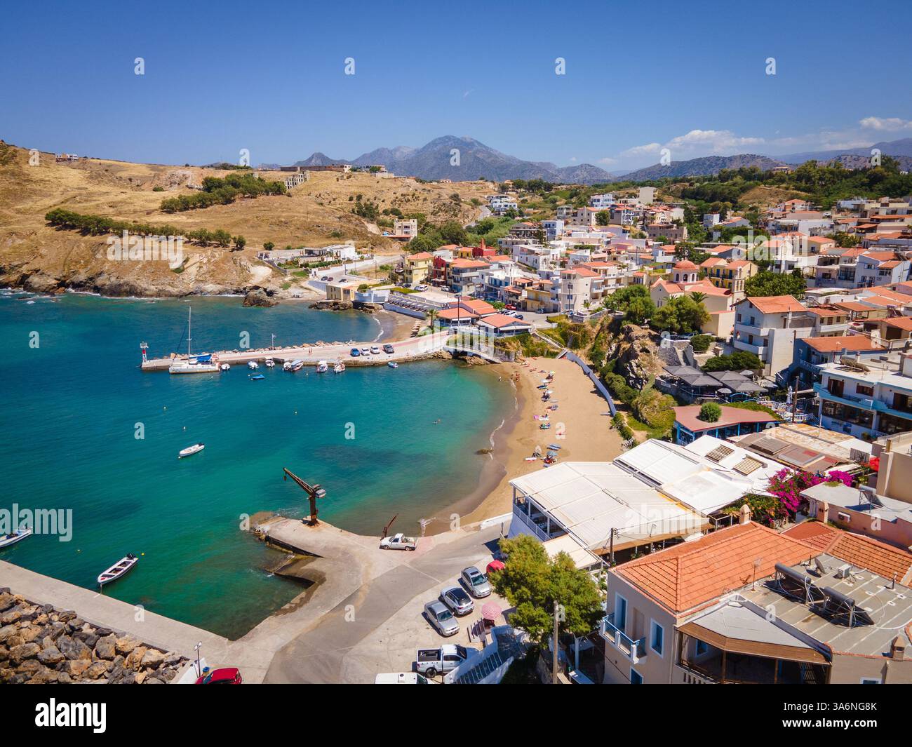 Traditional Coastal Village of Panormo, Crete Stock Photo - Alamy
