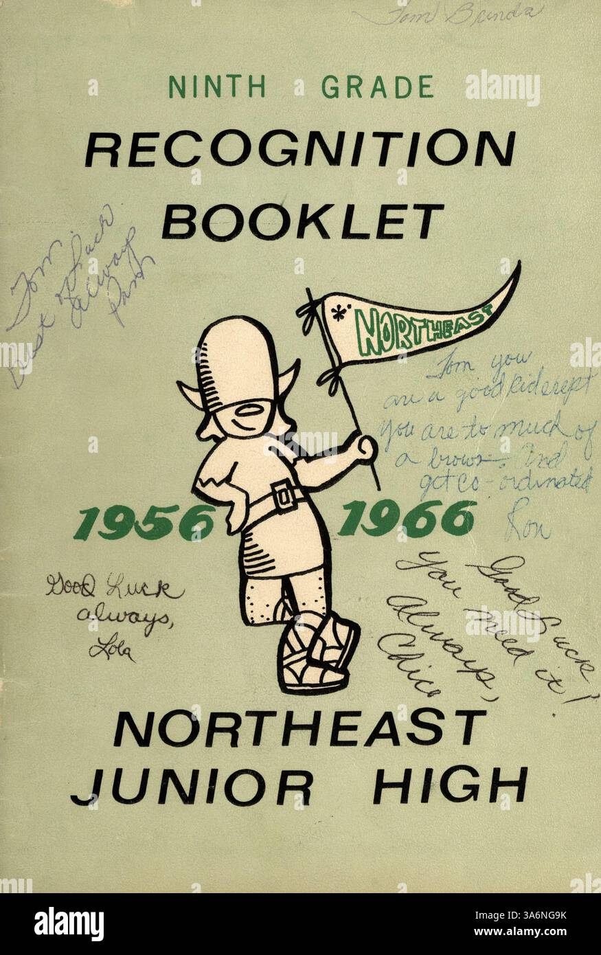 The 1966 yearbook from Northeast Junior High recognizes the ninth-grade ...