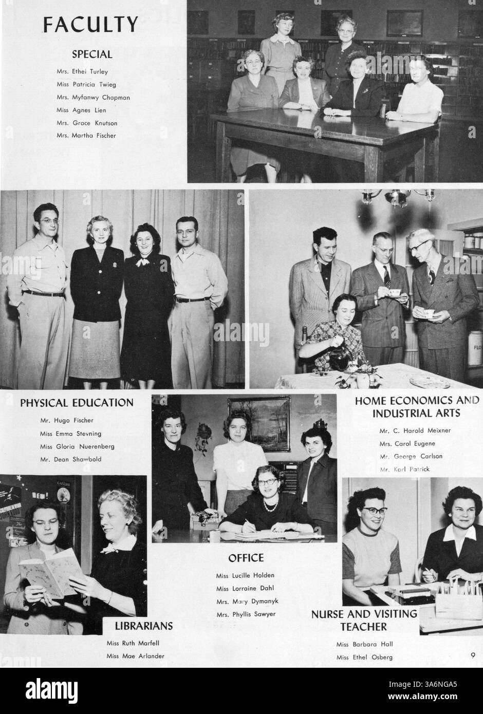 The 1951 'Cardinal' yearbook from Marshall High School highlights student activities, athletics ...